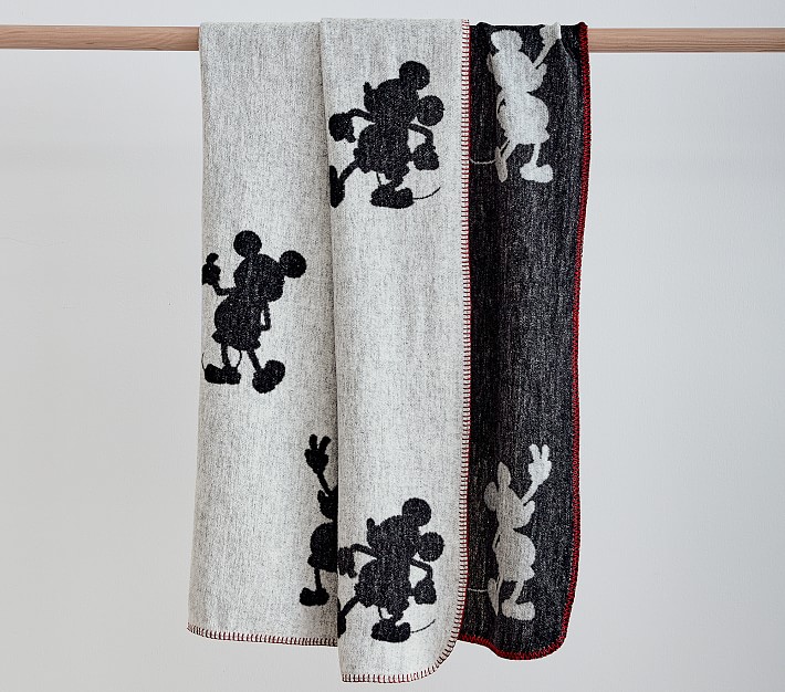 Disney Mickey Mouse Reversible Jacquard Throw | Pottery Barn Kids