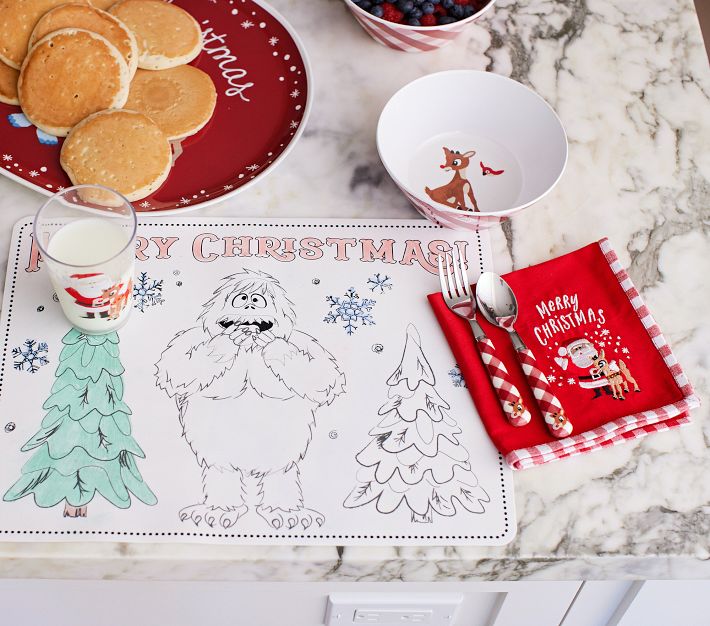 Rudolph® Silicone Colouring Placemats | Pottery Barn Kids