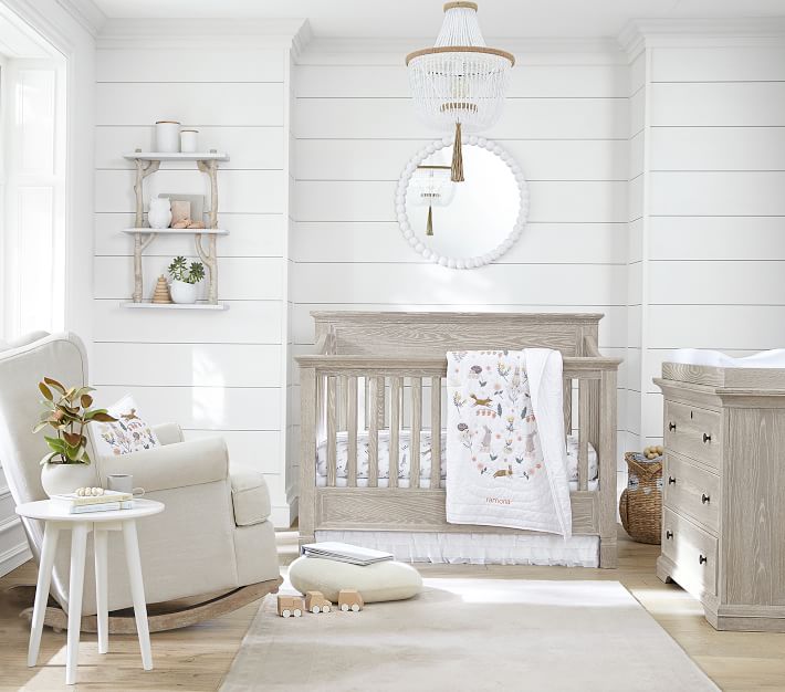 Wingback Rocking Chair & Ottoman | Pottery Barn Kids