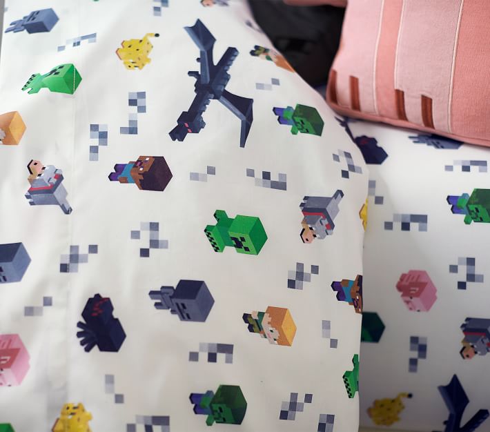 Minecraft Organic Kids Sheet Set | Pottery Barn Kids