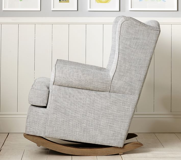 Wingback Rocking Chair & Ottoman | Pottery Barn Kids