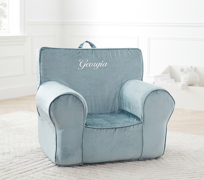 My First Anywhere Chair®, Blue Velvet | Pottery Barn Kids