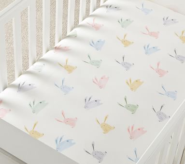 Modern Easter Organic Crib Fitted Sheet | Pottery Barn Kids