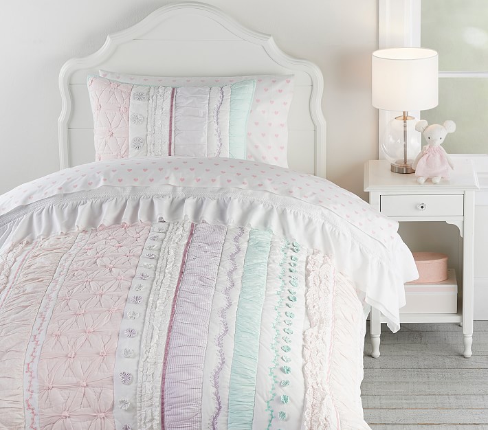 Bailey Ruffle Kids' Comforter Set | Pottery Barn Kids