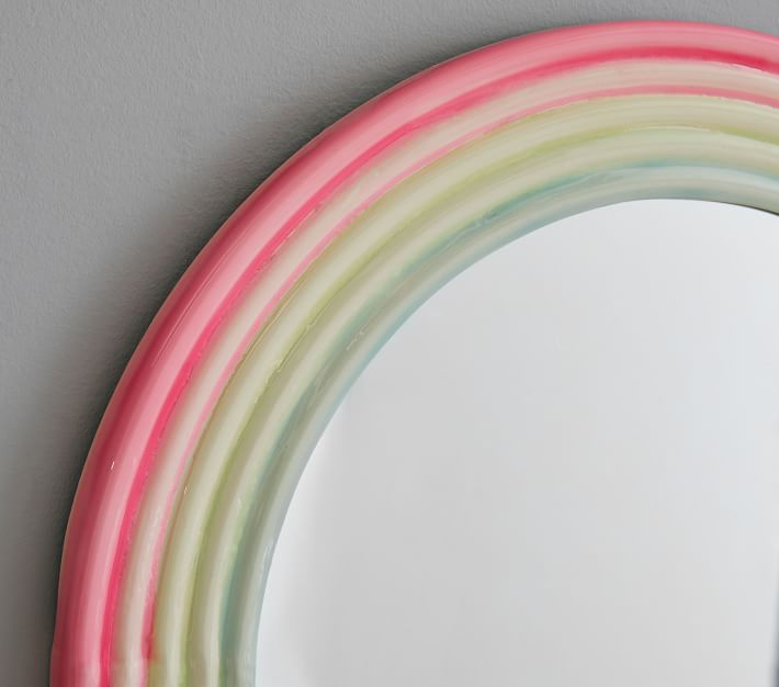 Rainbow Enamel Mirror | Pottery Barn Kids