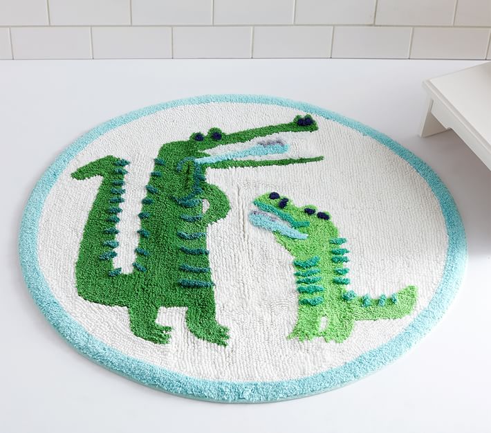 Alligator Safari Bath Set - Towels, Shower Curtain, Bath Mat | Pottery ...