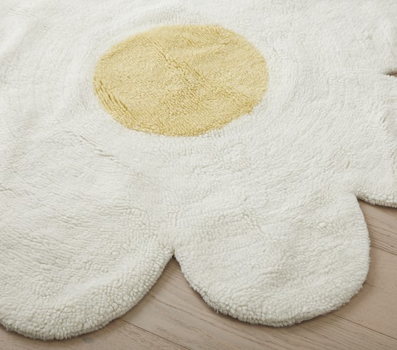 Machine Washable Wool Daisy Rug | Pottery Barn Kids