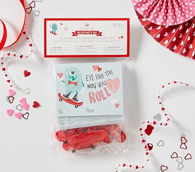 Eye Like The Way You Roll Classroom Valentines, Set of 8 | Pottery Barn ...