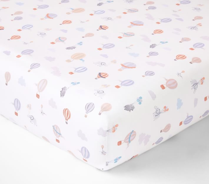Balloon Organic Cotton TENCEL™ Crib Fitted Sheet | Pottery Barn Kids