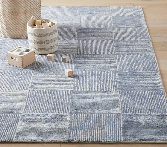 Concentric Square Tile Rug | Pottery Barn Kids