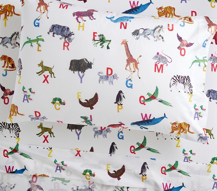 World of Eric Carle™ Organic Sheet Set & Pillowcases | Pottery Barn Kids