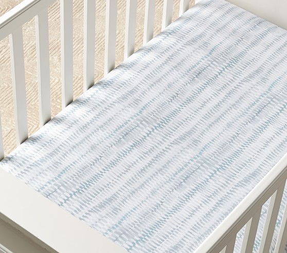 Brushstroke Boy Crib Sheets | Pottery Barn Kids