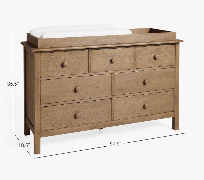 Kendall Extra Wide Nursery Changing Table Dresser & Topper | Pottery ...