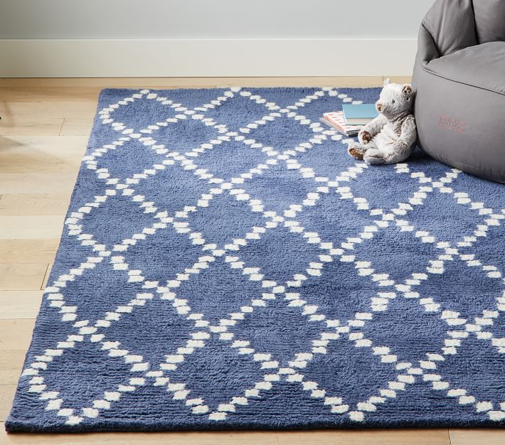 Wool Trellis Rug | Pottery Barn Kids