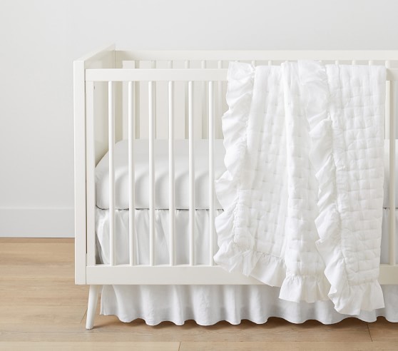 European Linen Crib Fitted Sheet | Pottery Barn Kids