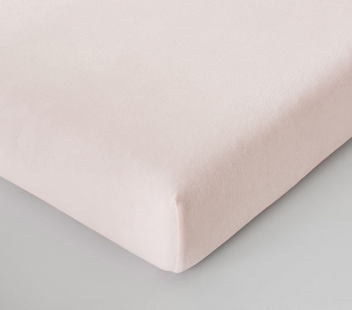 Velour Organic Crib Fitted Sheet | Pottery Barn Kids
