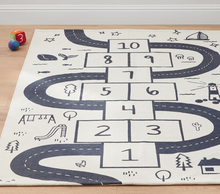 Hopscotch Indoor/Outdoor Play Rug | Pottery Barn Kids