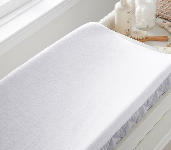 European Linen Terry Changing Pad Cover | Pottery Barn Kids