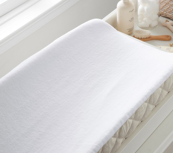 European Linen Terry Changing Pad Cover | Pottery Barn Kids