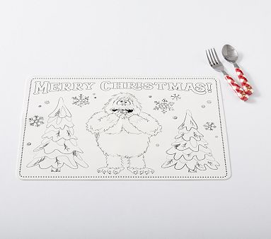 Rudolph® Silicone Coloring Placemats, Set of 2 | Pottery Barn Kids