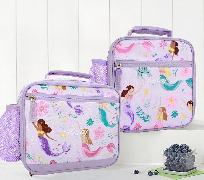 Mackenzie Lavender Mermaids Lunch Boxes | Pottery Barn Kids