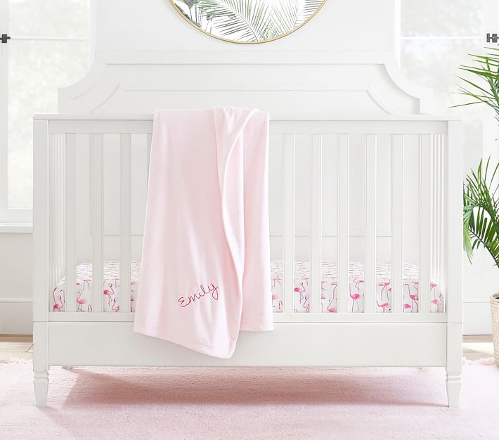 Flamingo Organic Crib Fitted Sheet | Pottery Barn Kids