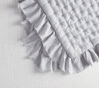 Ruffle European Linen Baby Quilt | Pottery Barn Kids