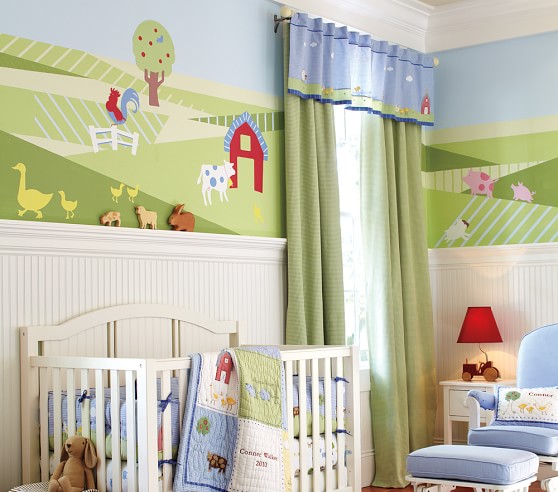 Farmyard Friends Kids Window Valance | Pottery Barn Kids