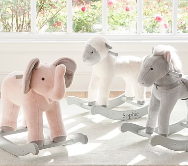 Monique Lhuillier Nursery Elephant Plush Toy Rocker | Animal Rocker ...