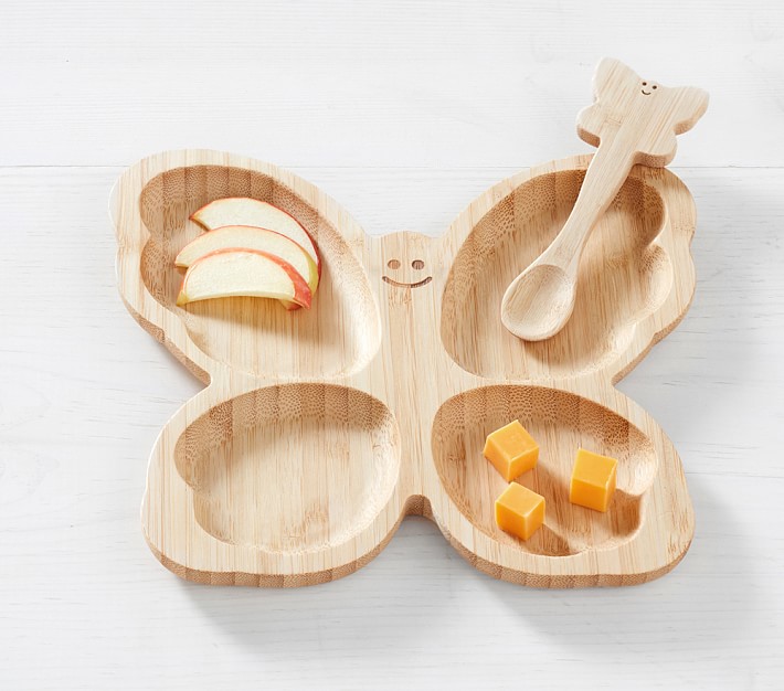 Butterfly Bamboo Baby Plate Set | Pottery Barn Kids