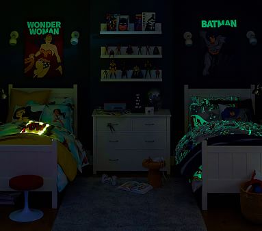 DC Comics Glow In The Dark Wall Art | Kids Wall Art | Pottery Barn Kids