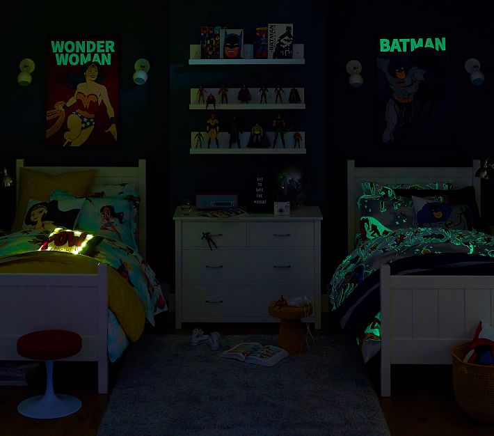 DC Comics Glow In The Dark Wall Art | Kids Wall Art | Pottery Barn Kids