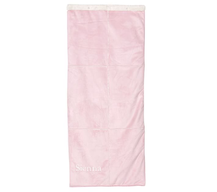 Sherpa Patch Sleeping Bag, Pink | Pottery Barn Kids