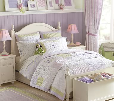 Purple Polka Dot Border Rug | Solid Color Rug | Pottery Barn Kids