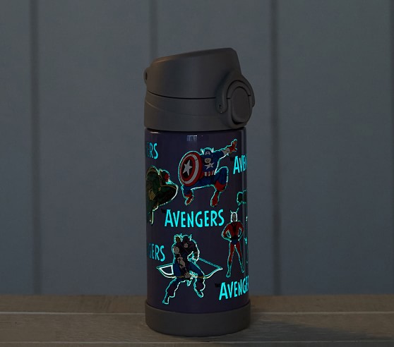 Marvel Glow-in-the-Dark Avengers Kids Water Bottles & Thermos | Pottery ...