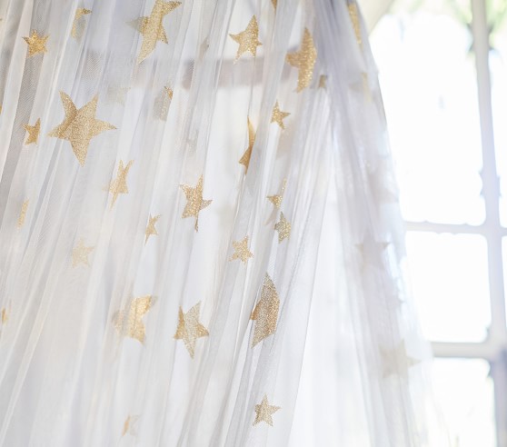 Gray Star Burst Bed Canopy | Pottery Barn Kids