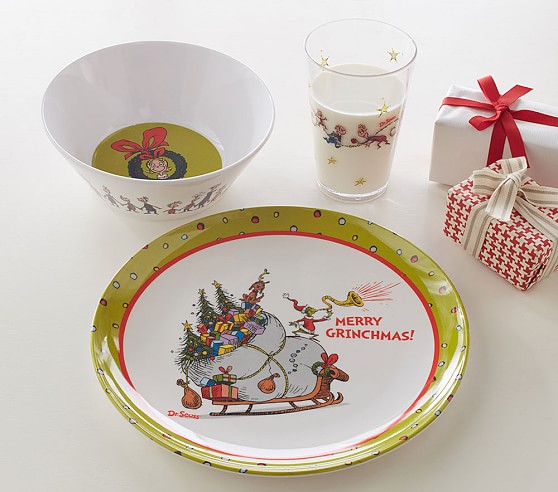 Dr. Seuss’s The Grinch™ Kids Dinnerware Gift Set | Pottery Barn Kids