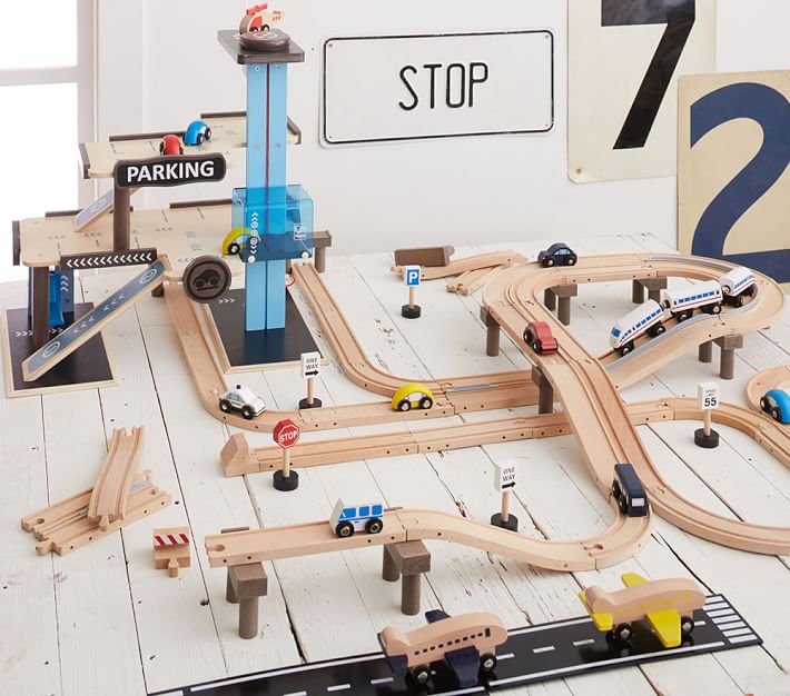Wooden Play City Train Track Set | Kids Toys | Pottery Barn Kids