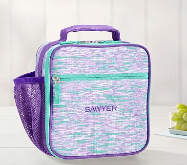 Mackenzie Lavender Static Classic Kids Lunch Box | Pottery Barn Kids