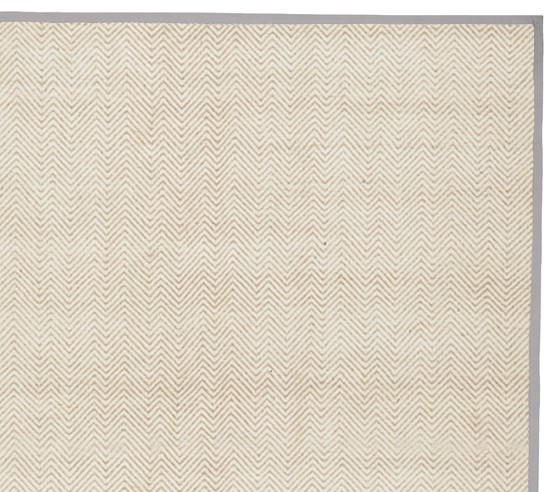 Gray Chenille Jute Solid Border Rug | Solid Color Rug | Pottery Barn Kids