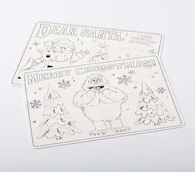 Rudolph® Silicone Coloring Placemats, Set of 2 | Pottery Barn Kids