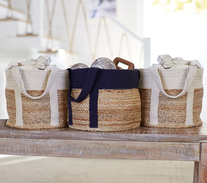 White Woven Jute Baskets | Kids Storage | Pottery Barn Kids
