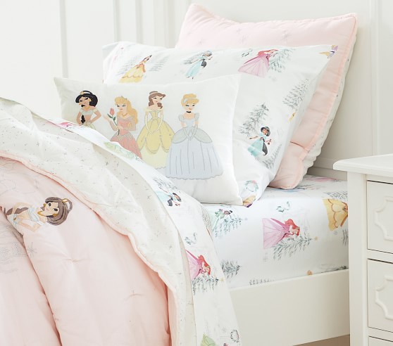 Disney Princess Holiday Organic Sheet Set & Pillowcases | Pottery Barn Kids