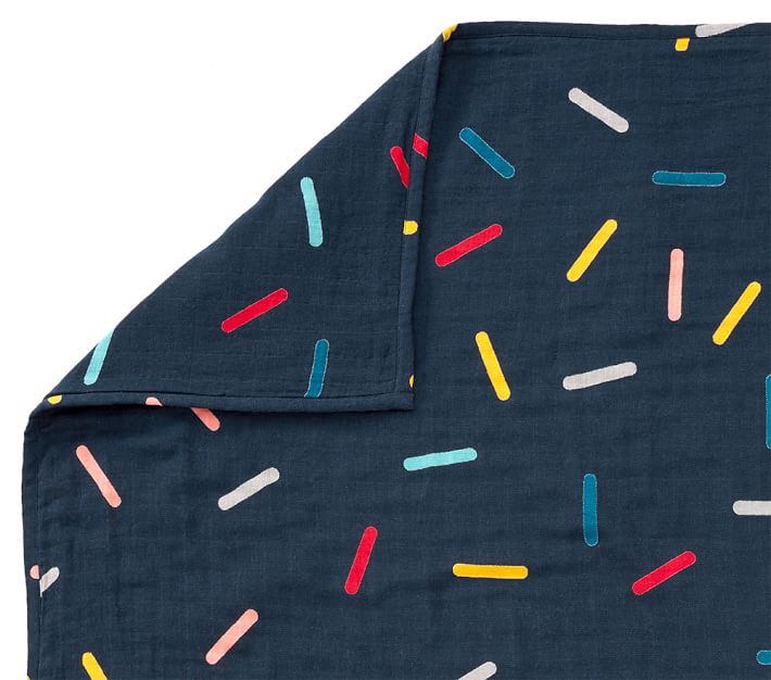 west elm x pbk Sprinkle Modern Baby Muslin Blanket | Pottery Barn Kids