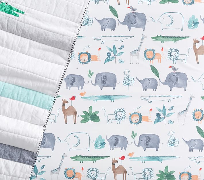 Colby Animal Crib Sheets | Pottery Barn Kids