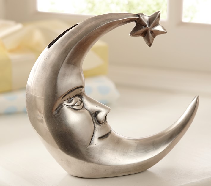Silver Moon Coin Bank For Kids | Pottery Barn Kids