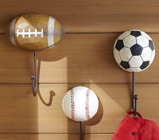 Sport Kids Wall Hooks | Pottery Barn Kids