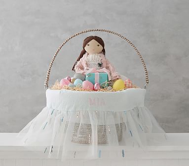 Monique Lhuillier Sequin Tulle Easter Basket | Pottery Barn Kids