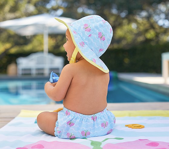 Butterfly Reversible Sun Hat & Diaper Cover | Pottery Barn Kids