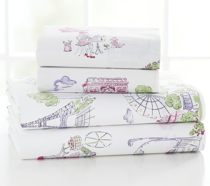 Paris Toile Kids' Sheet Set | Pottery Barn Kids
